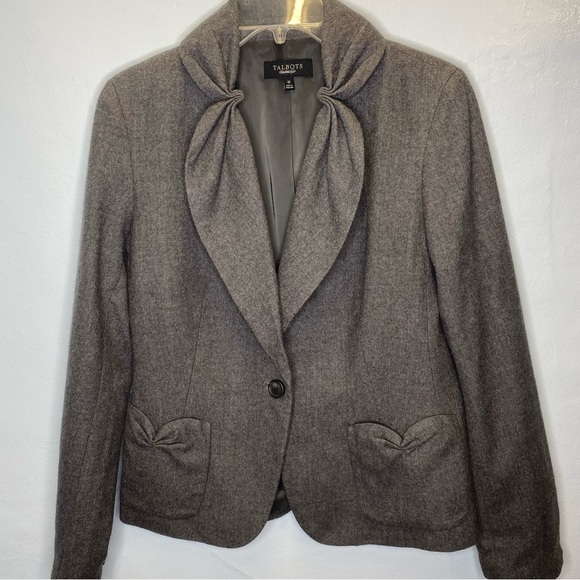 Talbots | Jackets & Coats | Talbots Grey Retro Style Jacket | Poshmark